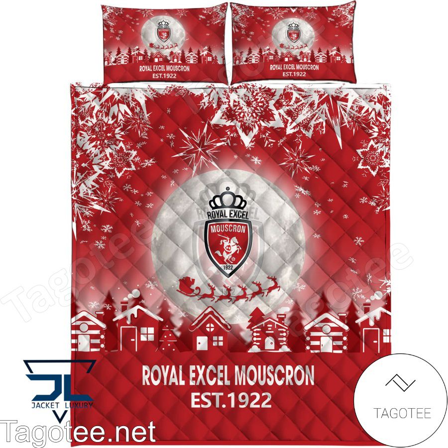 Royal Excel Mouscron Est 1922 Christmas Bedding Set - Tagotee