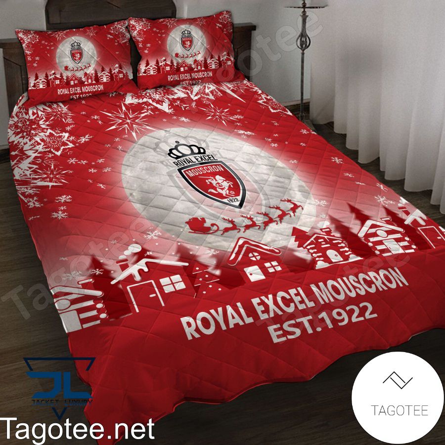 Royal Excel Mouscron Est 1922 Christmas Bedding Set - Tagotee
