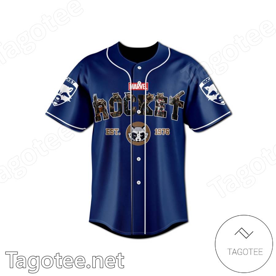 Marvel Rocket Est 1976 Personalized Baseball Jersey - Tagotee