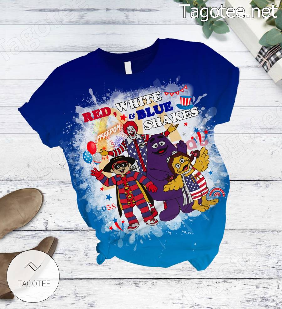Red White And Blue Shakes Pajamas Set - Tagotee
