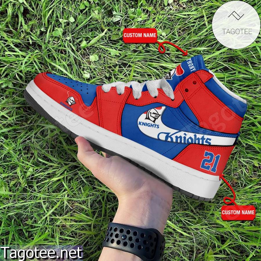 Newcastle Knights Club Custom Air Jordan High Top Shoes - Tagotee