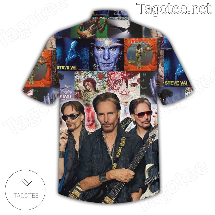 Steve Vai Album Guitar Signatures Hawaiian Shirt - Tagotee
