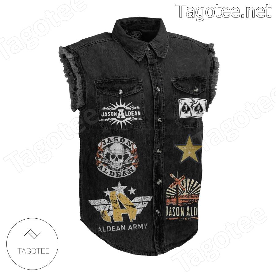 Jason Aldean Try That In A Small Town American Flag Denim Vest Jacket ...