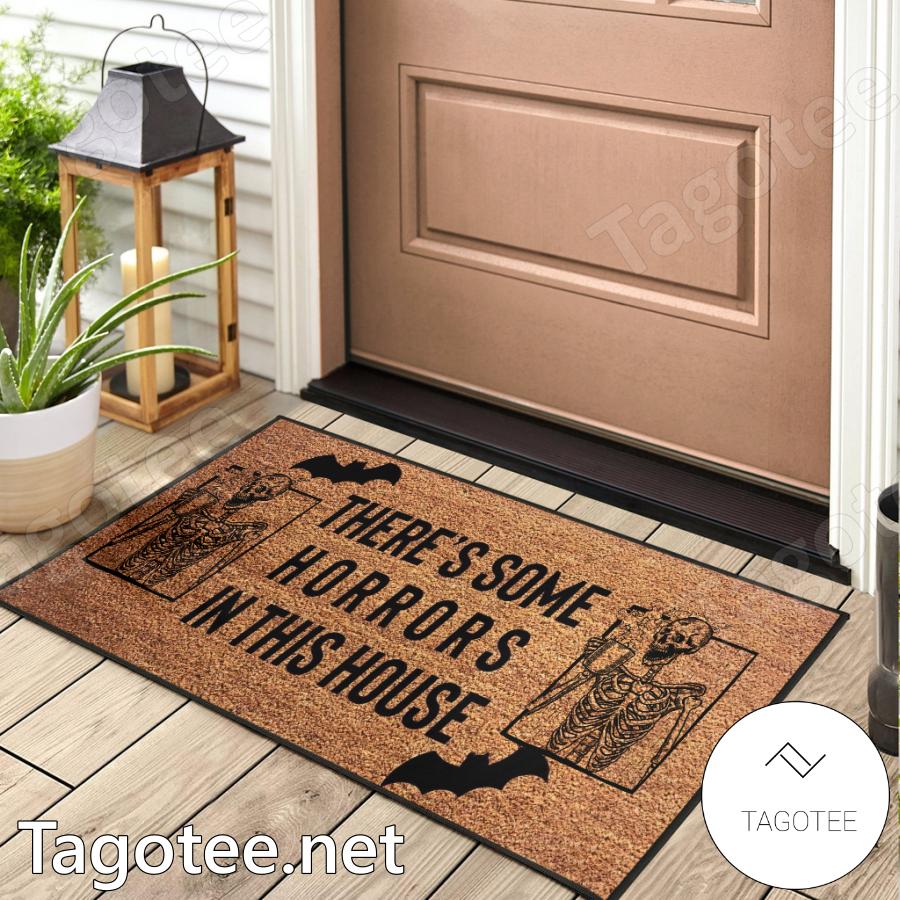 Skeleton There's Some Horrors In This House Doormat - Tagotee