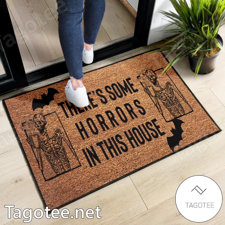 Skeleton There's Some Horrors In This House Doormat - Tagotee