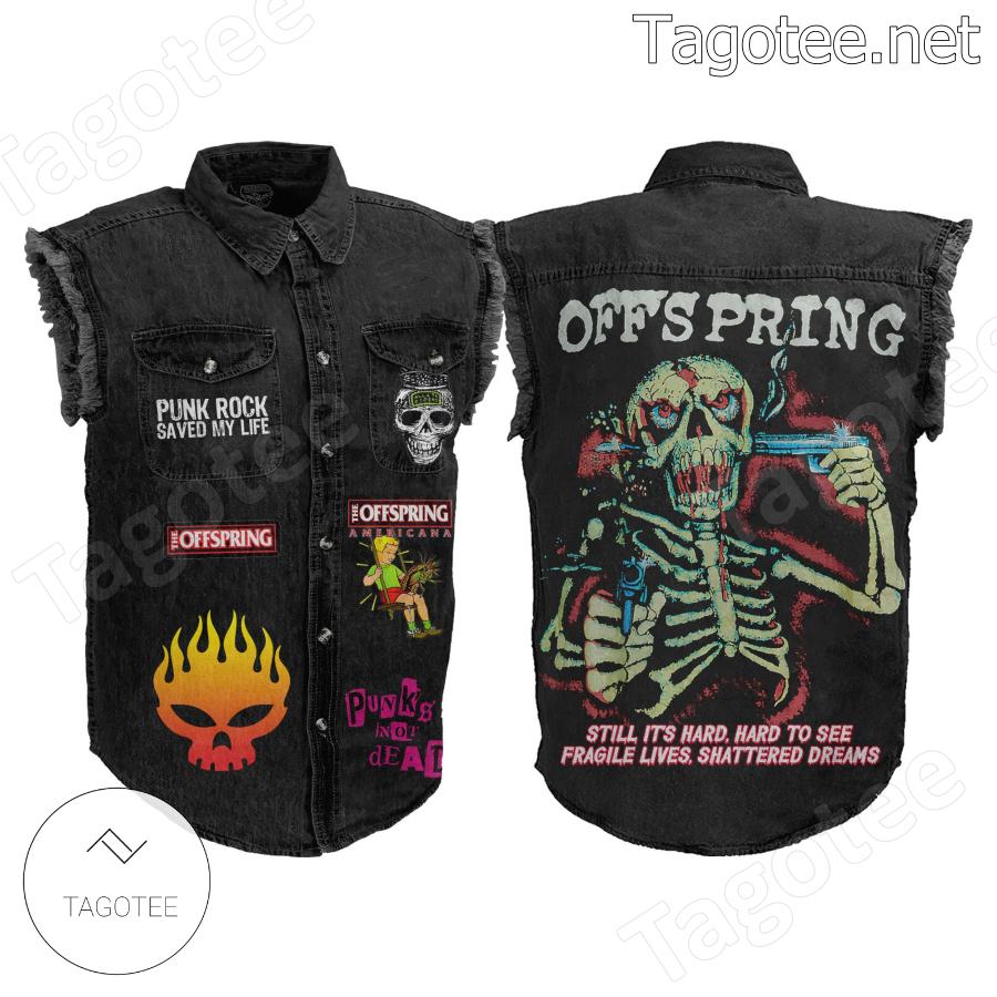 The Offspring Still It's Hard Hard To See Denim Vest Jacket - Tagotee