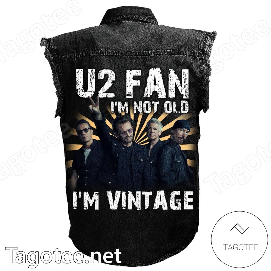 U2 Fan I'm Not Old I'm Vintage Personalized Sleeveless Denim Jacket ...