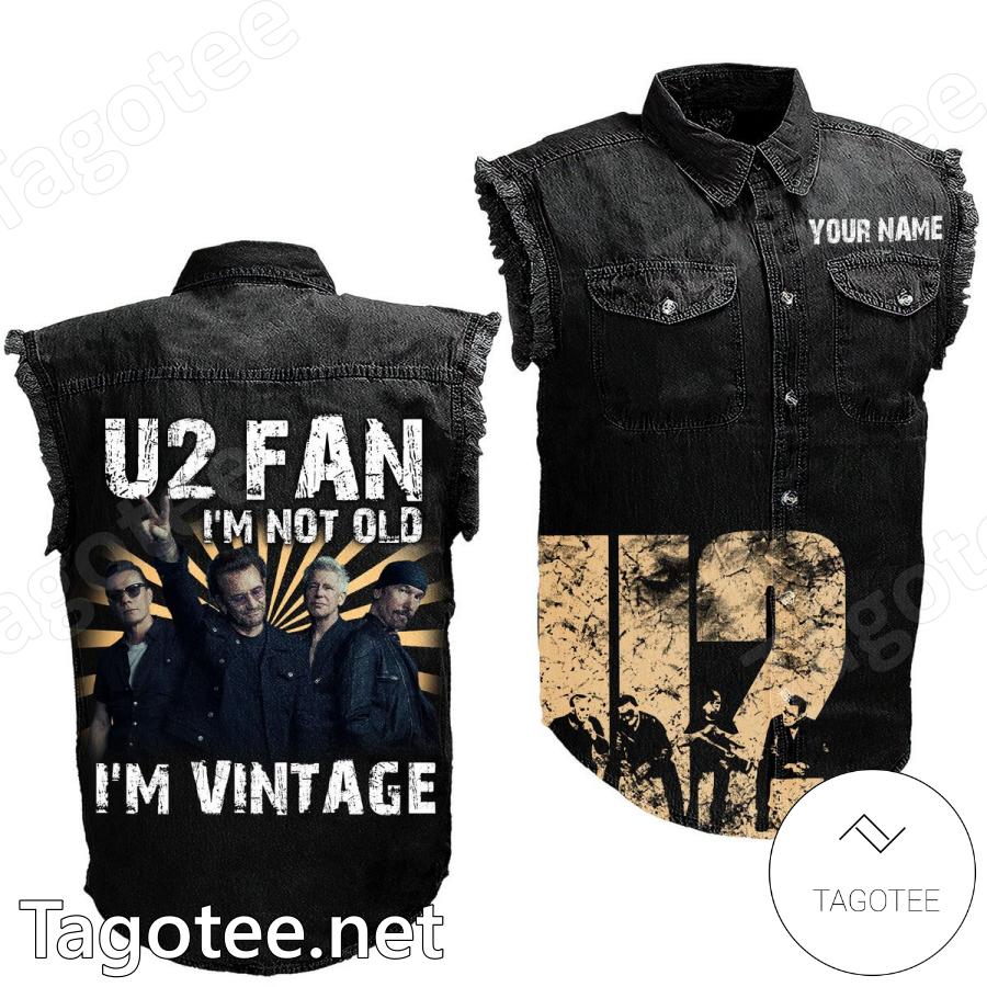 U2 Fan I'm Not Old I'm Vintage Personalized Sleeveless Denim Jacket ...